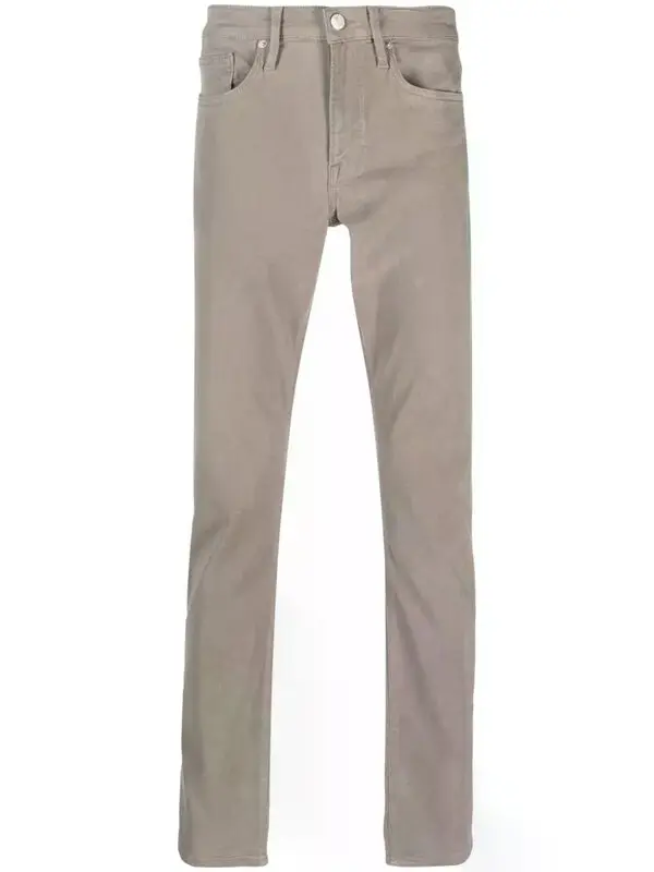 FRAME Straight-leg Chino Trousers - Grey