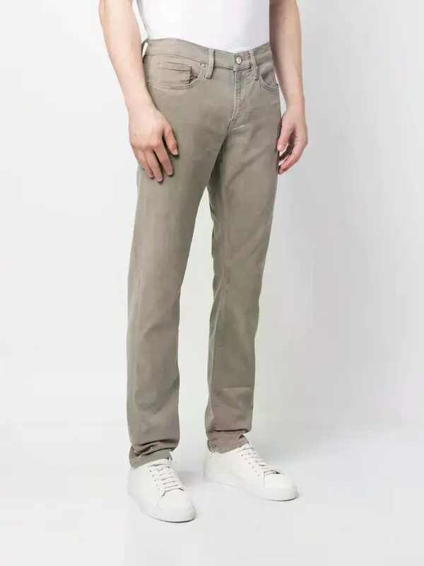 FRAME Straight-leg Chino Trousers - Grey