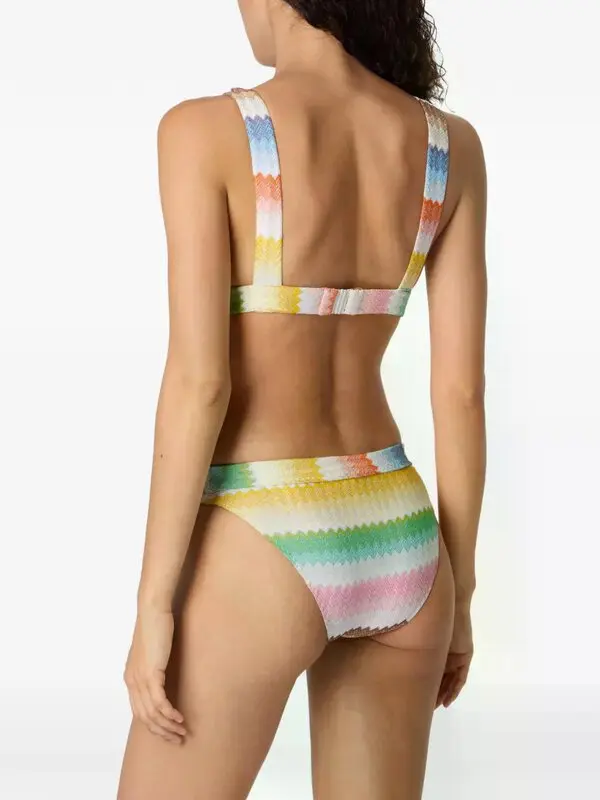 Missoni Zigzag Pattern Bikini - White