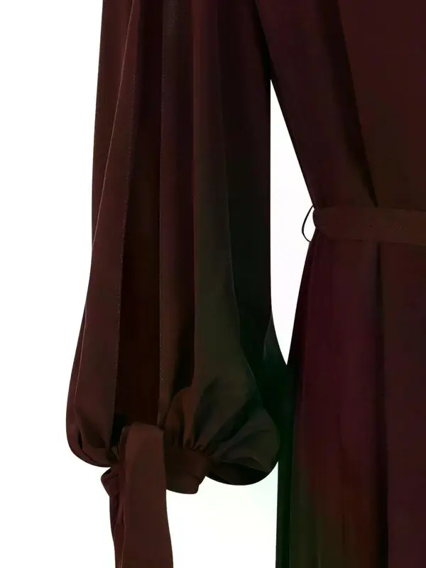 Chloé Flared Midi Dress With Tied Cuffs