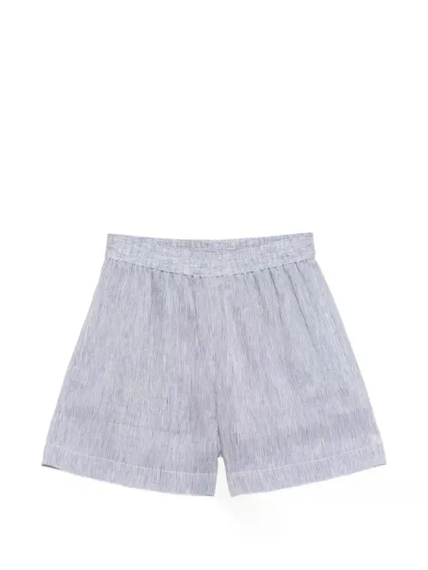 Brunello Cucinelli Striped Elasticated Shorts - White