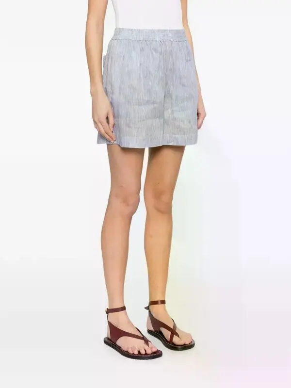 Brunello Cucinelli Striped Elasticated Shorts - White