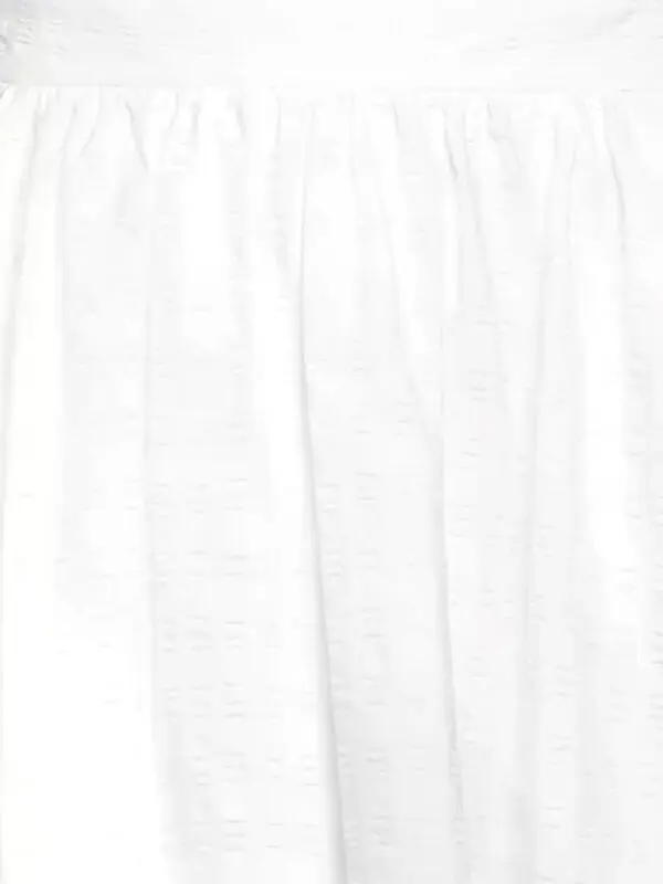 MSGM Mid Skirt With Ruffle Detail - White