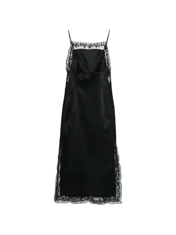 Ermanno Scervino Lace-trim Midi Dress - Black