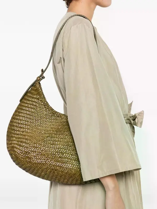 Dragon Diffusion Luna Mezza Woven Shoulder Bag - Green