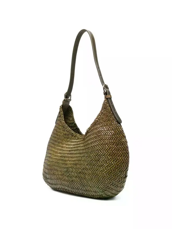 Dragon Diffusion Luna Mezza Woven Shoulder Bag - Green