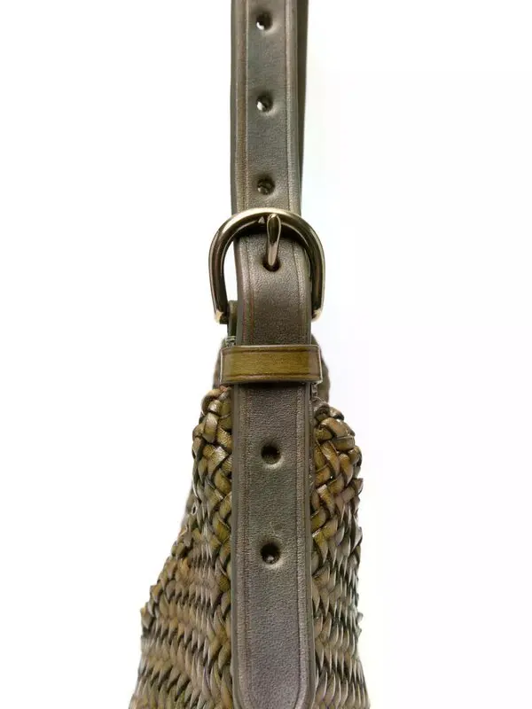 Dragon Diffusion Luna Mezza Woven Shoulder Bag - Green