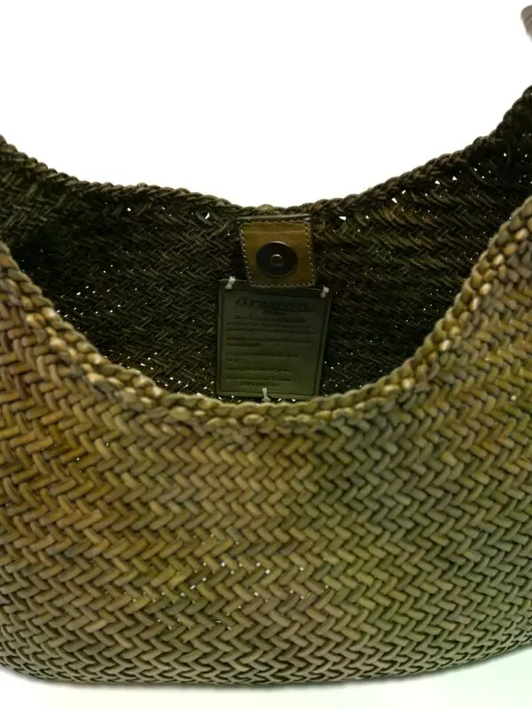 Dragon Diffusion Luna Mezza Woven Shoulder Bag - Green