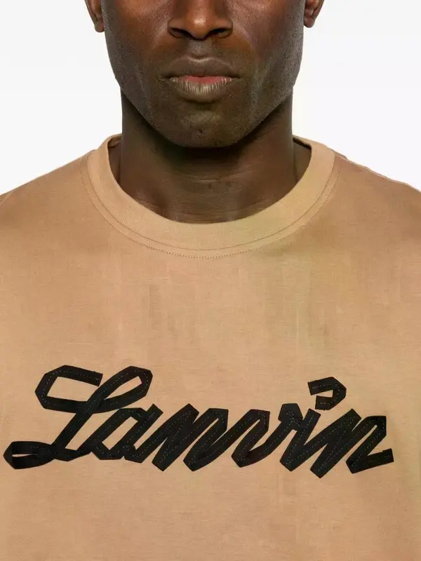LANVIN Logo T-shirt - Neutrals