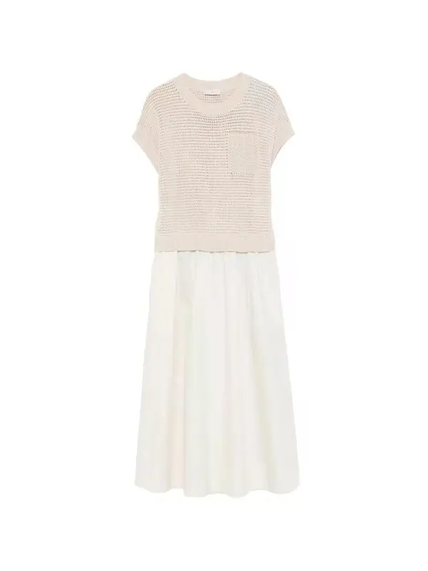 Peserico Pocket Knitted Dress - Neutrals