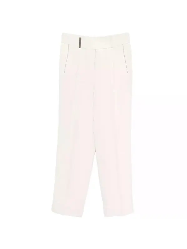 Peserico Pinstriped Pleated Trousers - Neutrals