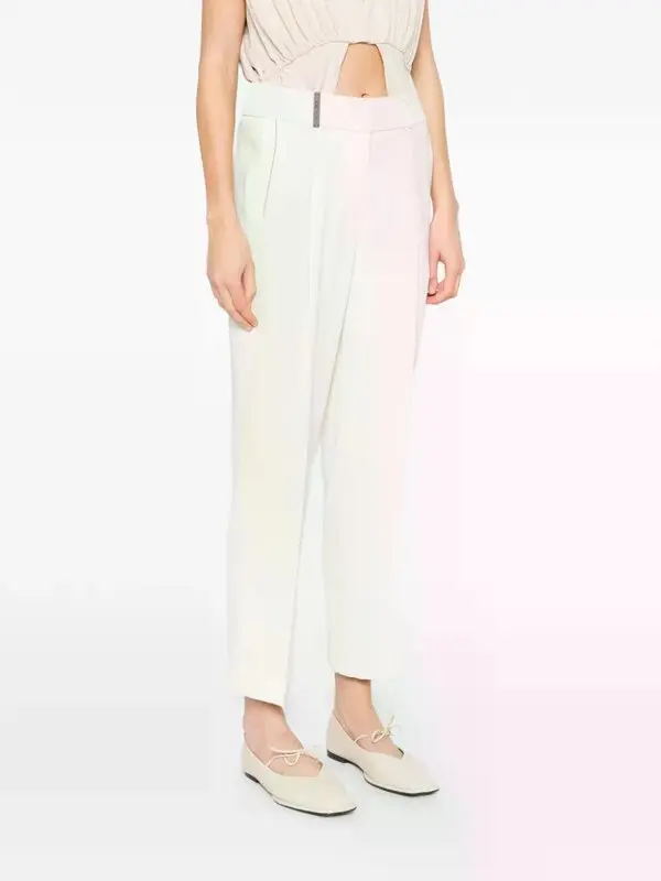 Peserico Pinstriped Pleated Trousers - Neutrals
