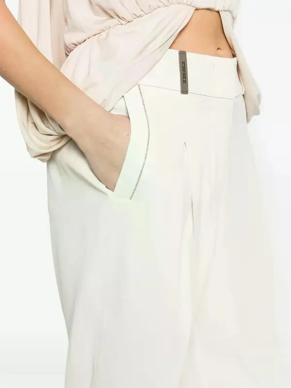 Peserico Pinstriped Pleated Trousers - Neutrals