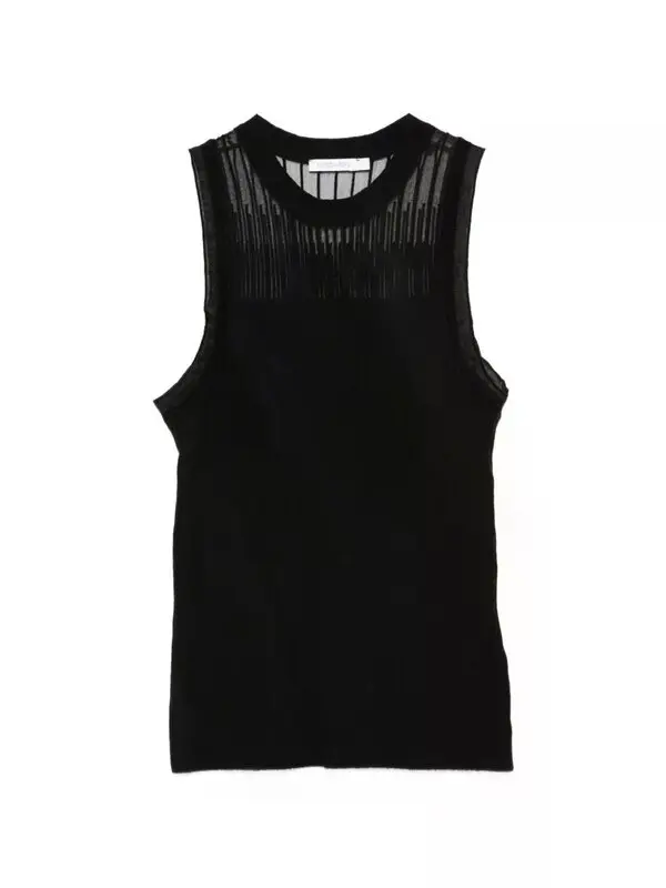 Patrizia Pepe Sheer Panel Knit Top