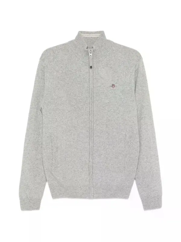 Gant Zip-up Ribbed Cardigan