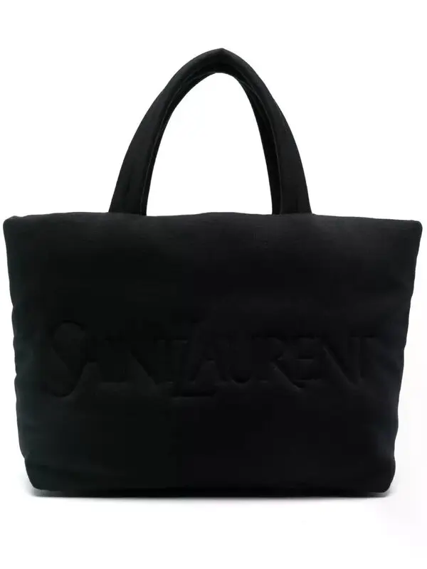 Saint Laurent Jersey Tote Bag - Black