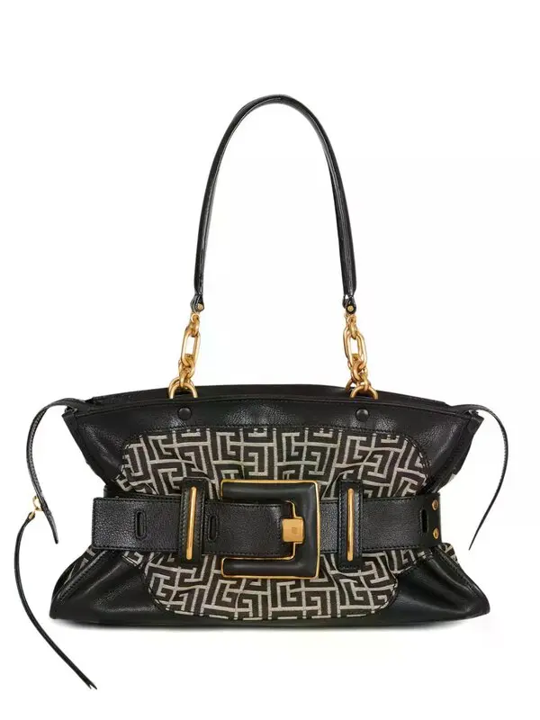 Balmain Anthem Monogram Jacquard Tote