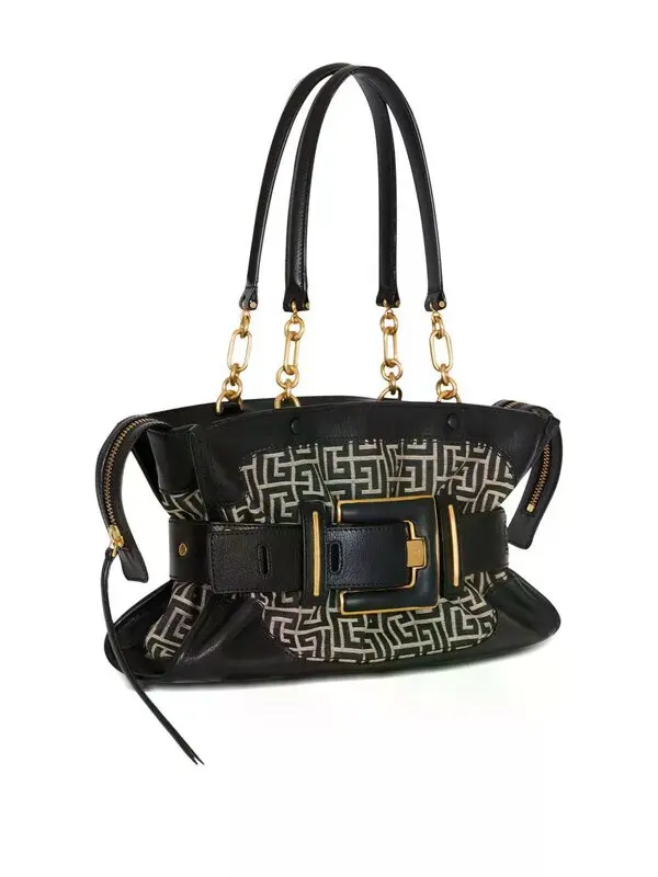 Balmain Anthem Monogram Jacquard Tote
