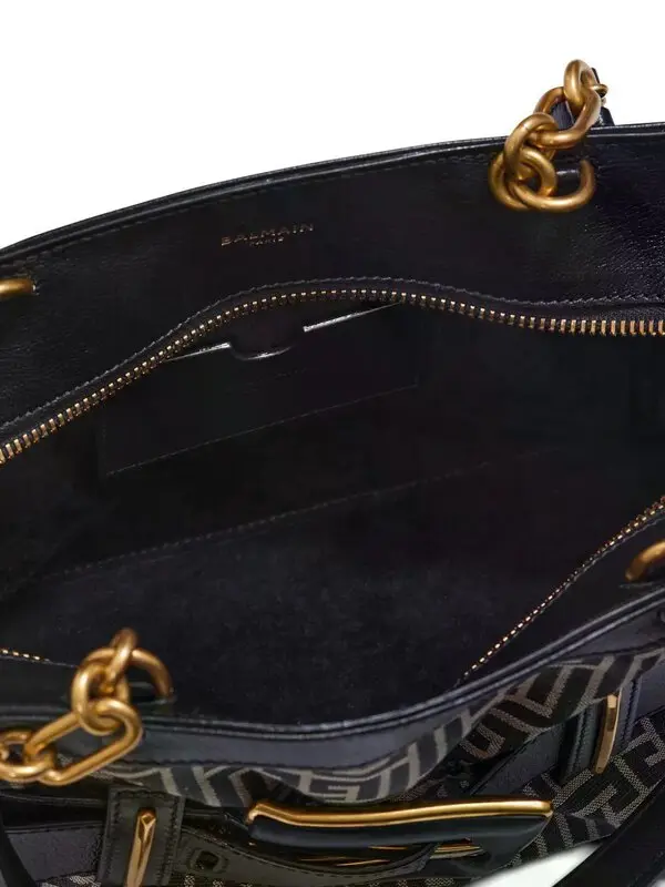 Balmain Anthem Monogram Jacquard Tote