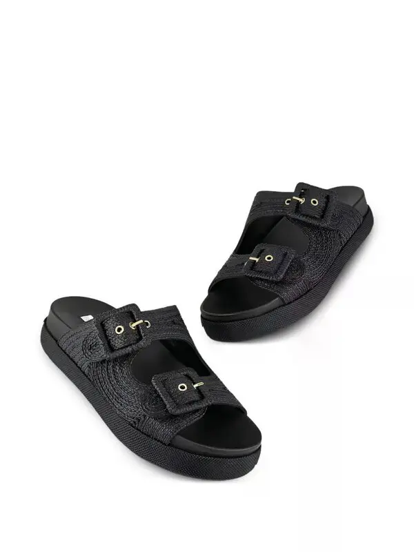 AQUAZZURA Woven Platform Slides