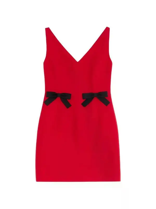 Valentino Garavani Bow V-neck Mini Dress