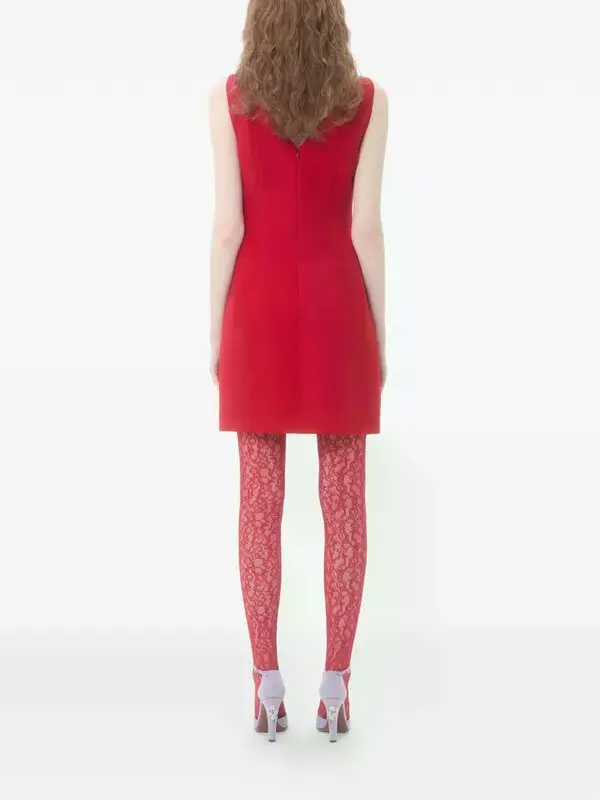 Valentino Garavani Bow V-neck Mini Dress