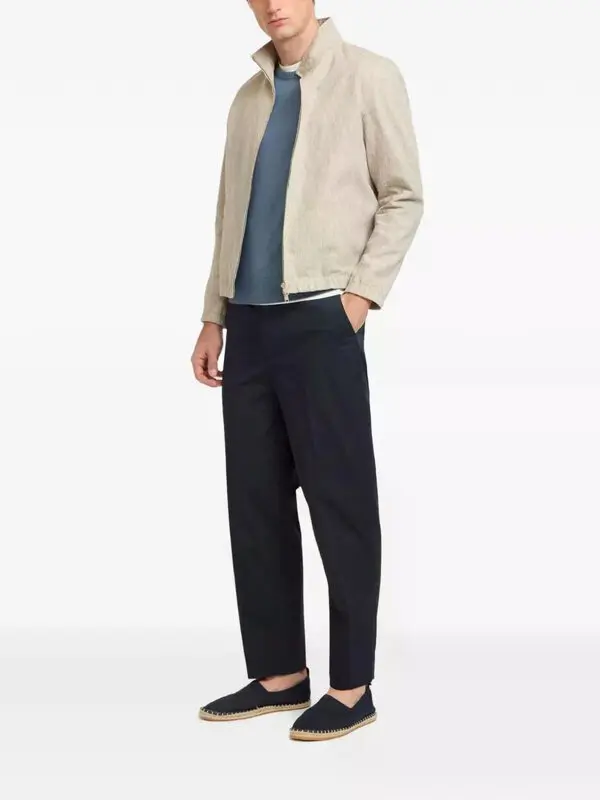 YVES SALOMON Zip-up Linen Jacket