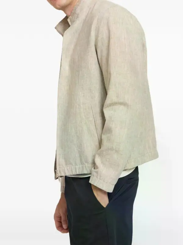 YVES SALOMON Zip-up Linen Jacket