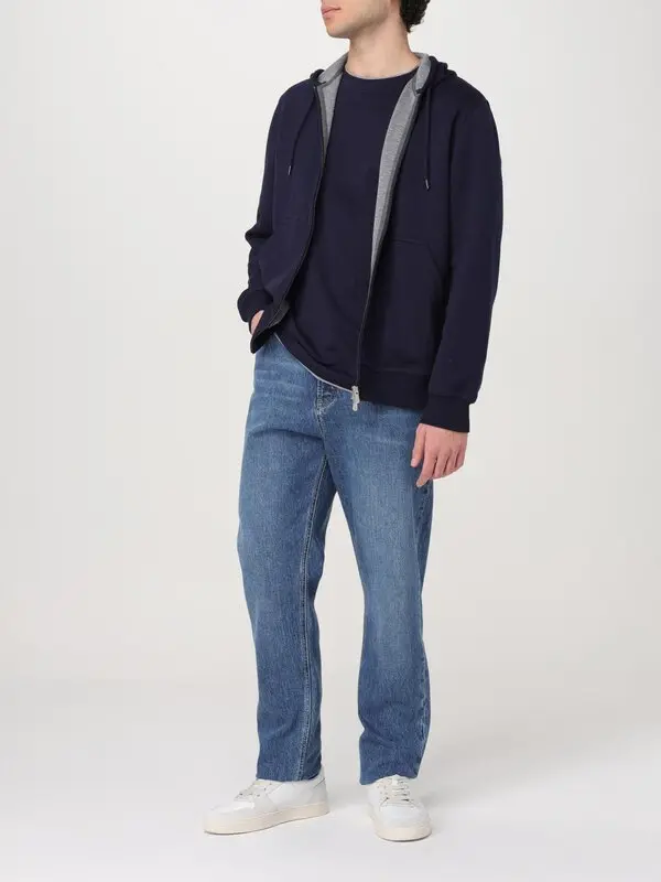 Brunello Cucinelli Full Zip Hoodie - Blue