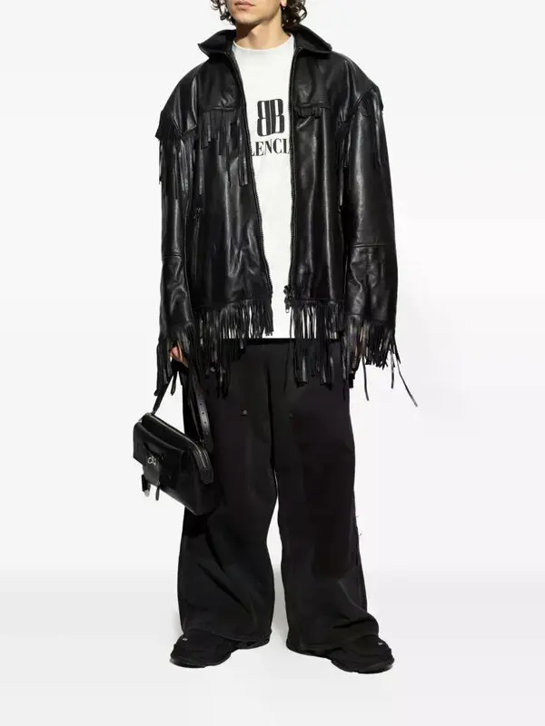 Balenciaga Fringed Leather Jacket