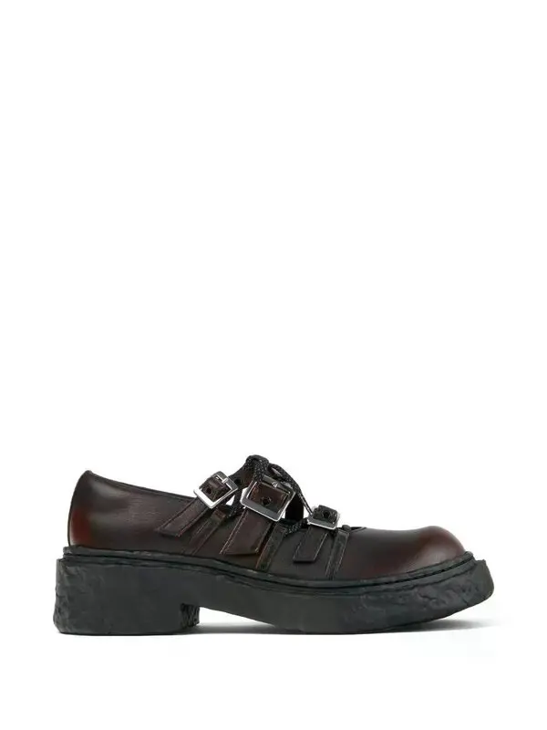 Camper Buckled Leather Vamonos Loafers - Brown