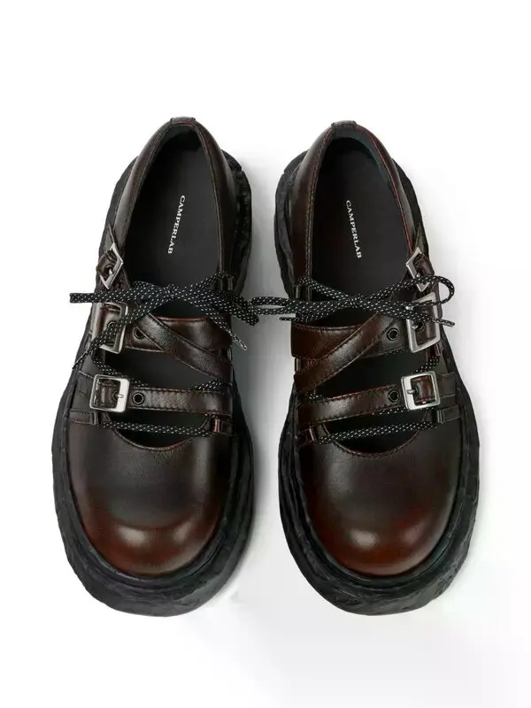 Camper Buckled Leather Vamonos Loafers - Brown