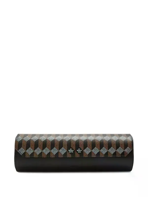 AU DEPART Geometric-print Watch Box - Black