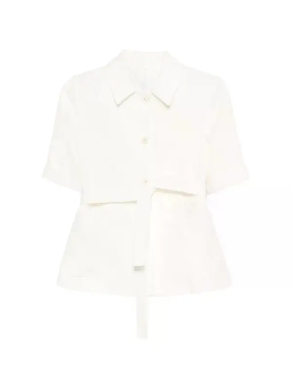 Eleventy Short Sleeve Belted Jacket