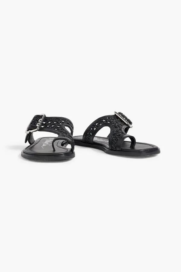 3.1 Phillip Lim Z-strap Macramé Leather Sandals - Black