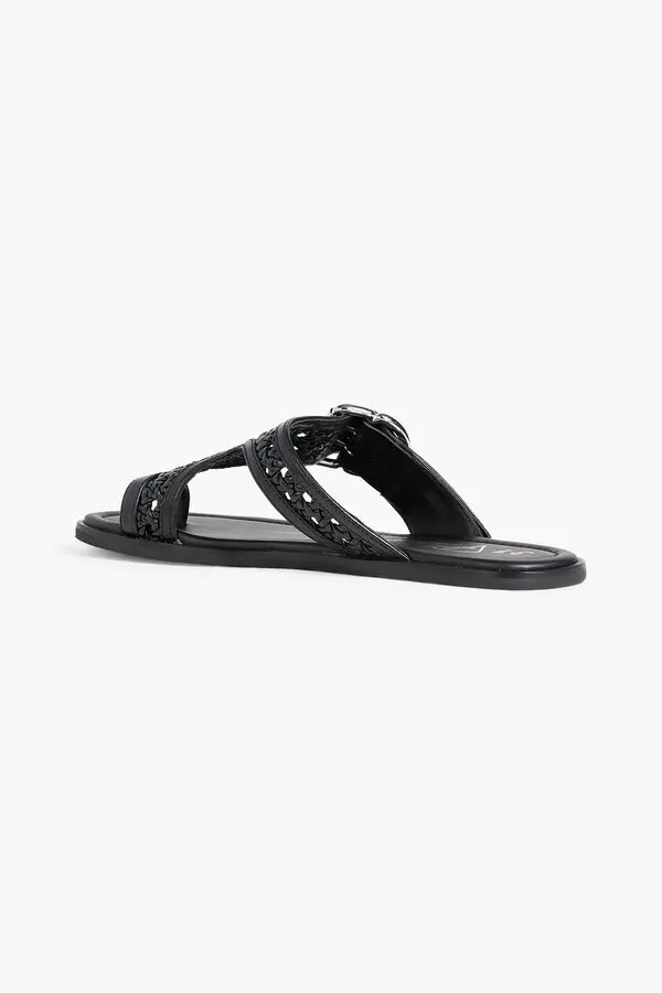 3.1 Phillip Lim Z-strap Macramé Leather Sandals - Black