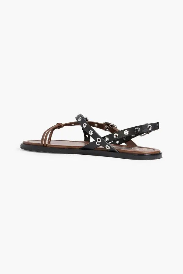3.1 Phillip Lim Leather Slingback Sandals - Black