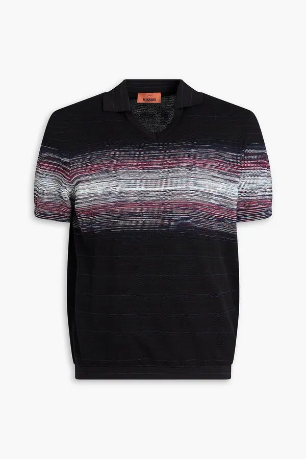 Missoni Spacedyed Cotton Polo Shirt - Black