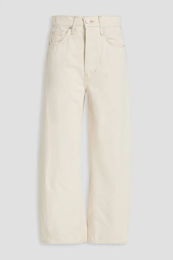 Veronica Beard Ryder High-rise Tapered Jeans - Ecru