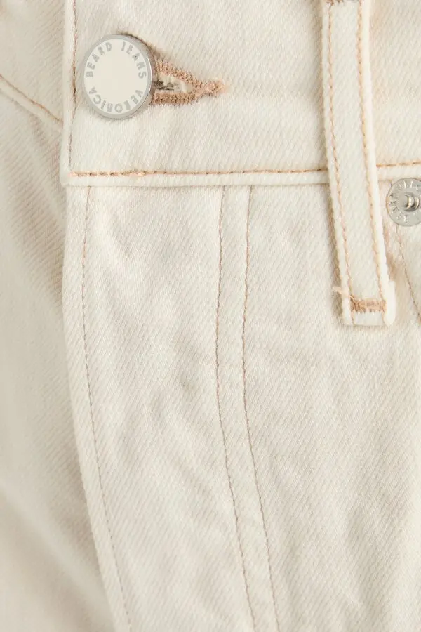 Veronica Beard Ryder High-rise Tapered Jeans - Ecru