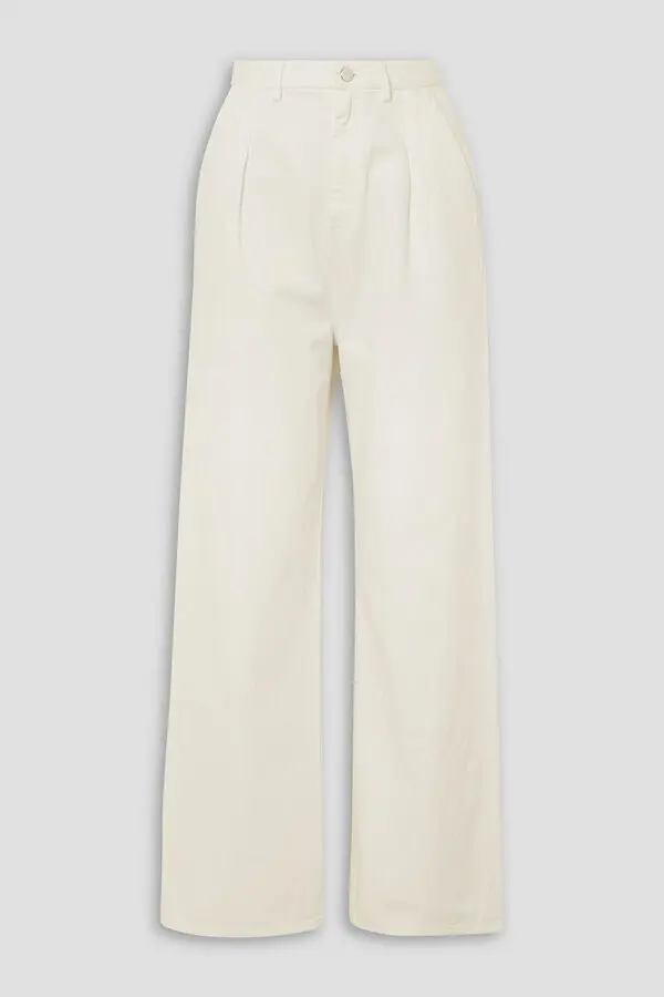 Loulou De Saison Attu Pleated Wide-leg Jeans - Ivory