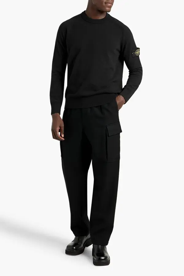 Stone Island Appliquéd Wool Sweater
