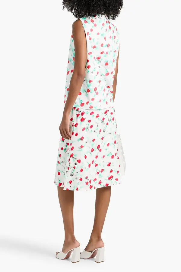 Marni Printed Cotton-poplin Top