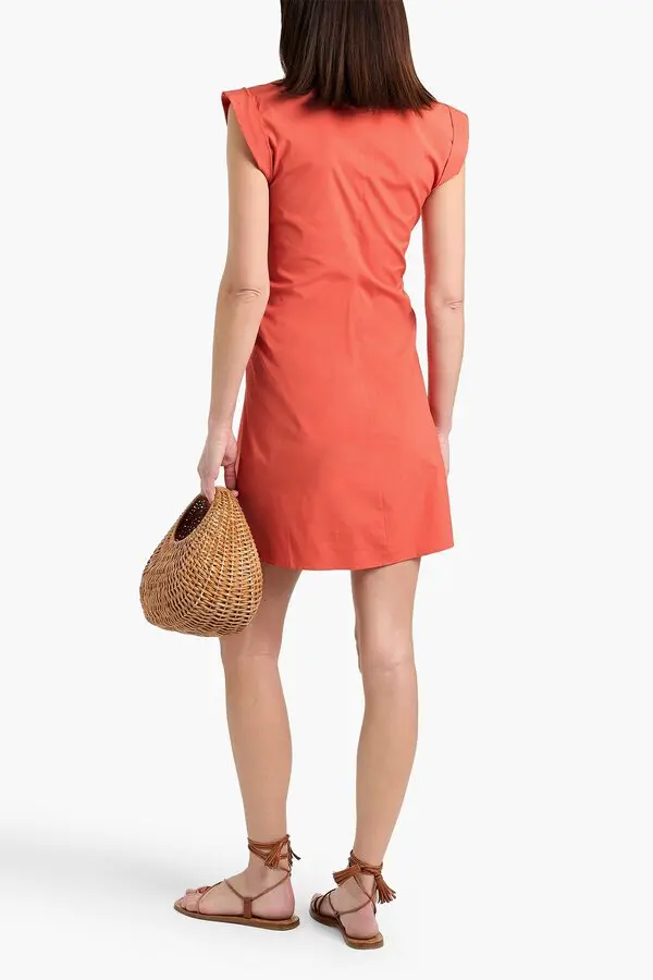Veronica Beard Tallulah Ruched Mini Shirt Dress