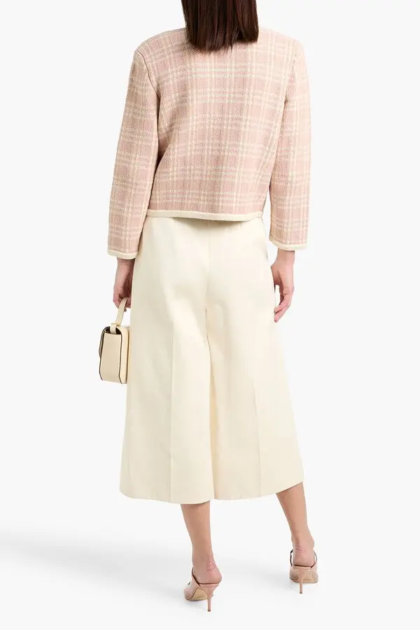 Veronica Beard Claudine Metallic Jacquard-knit Cotton-blend Jacket