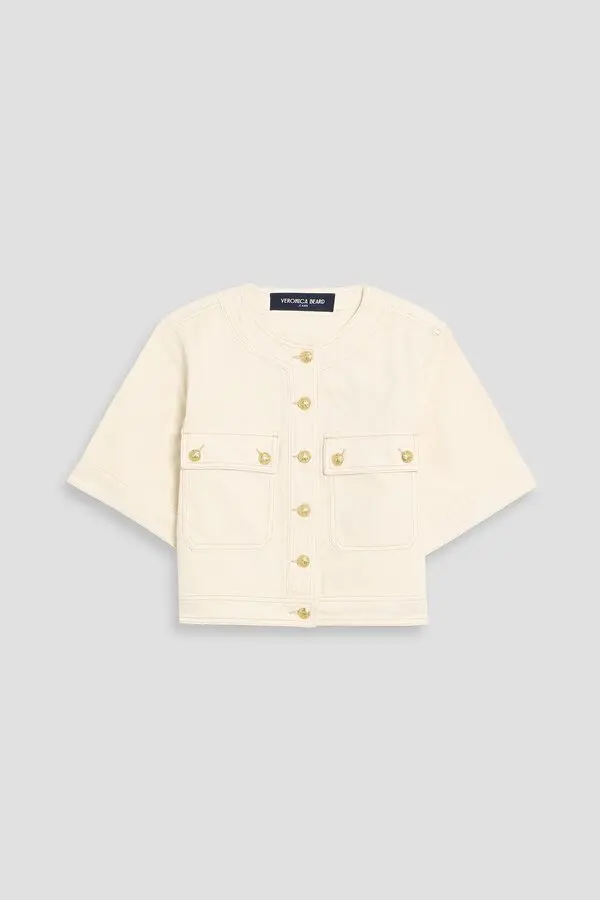 Veronica Beard Elias Cropped Denim Jacket