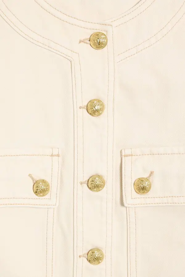 Veronica Beard Elias Cropped Denim Jacket