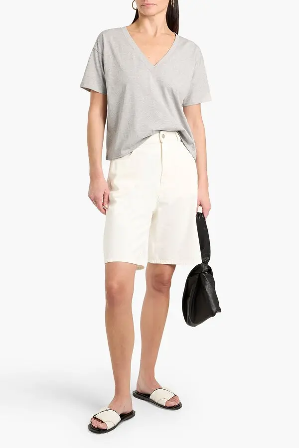 Loulou De Saison Isu Denim Shorts - Ivory