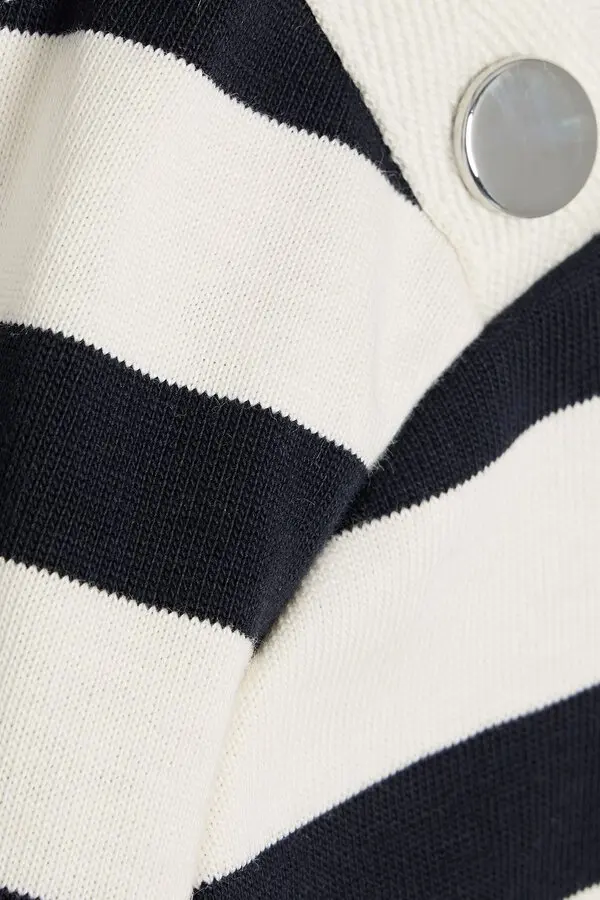 Veronica Beard Hovey Striped Cotton-jersey Top
