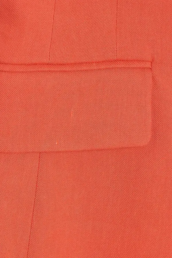 Veronica Beard Lois Linen-blend Twill Vest - Papaya